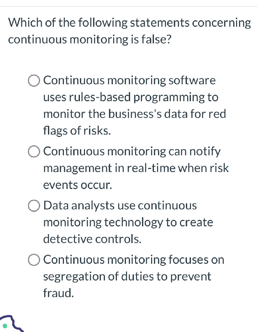 Which of the following statements concerning | StudyX