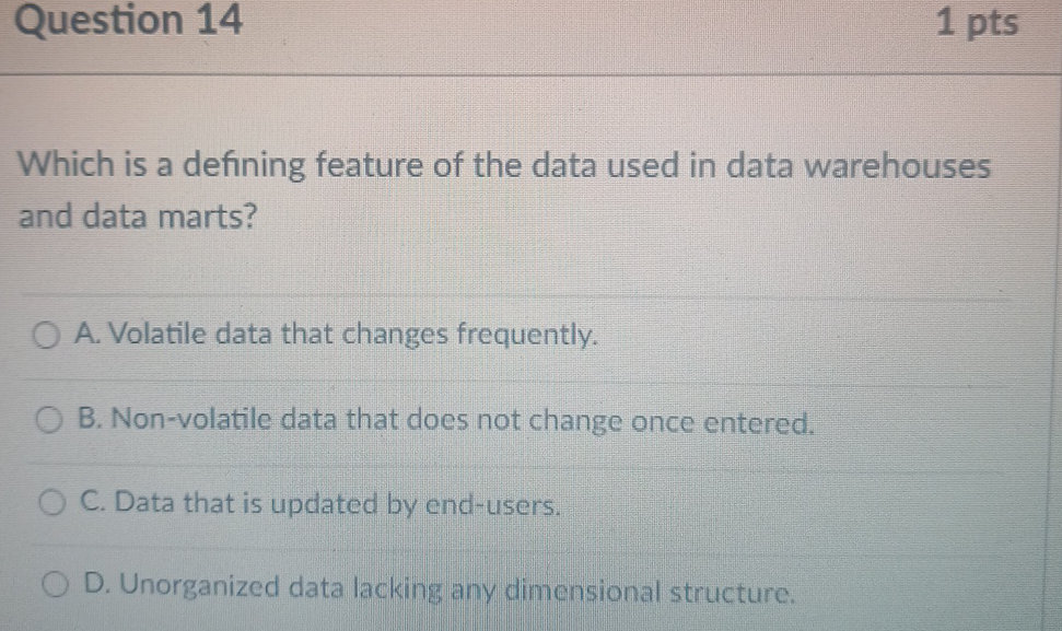 Which is a defining feature of the data used | StudyX