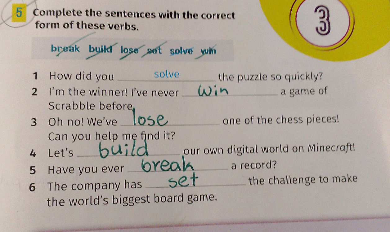 Complete the sentences with the correct form | StudyX