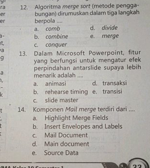 13. Dalam Microsoft Powerpoint, fitur yang | StudyX