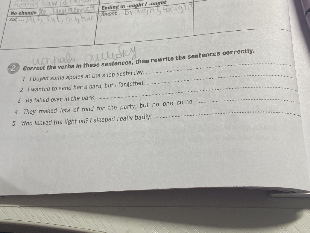 Correct the verbs in these sentences, then | StudyX