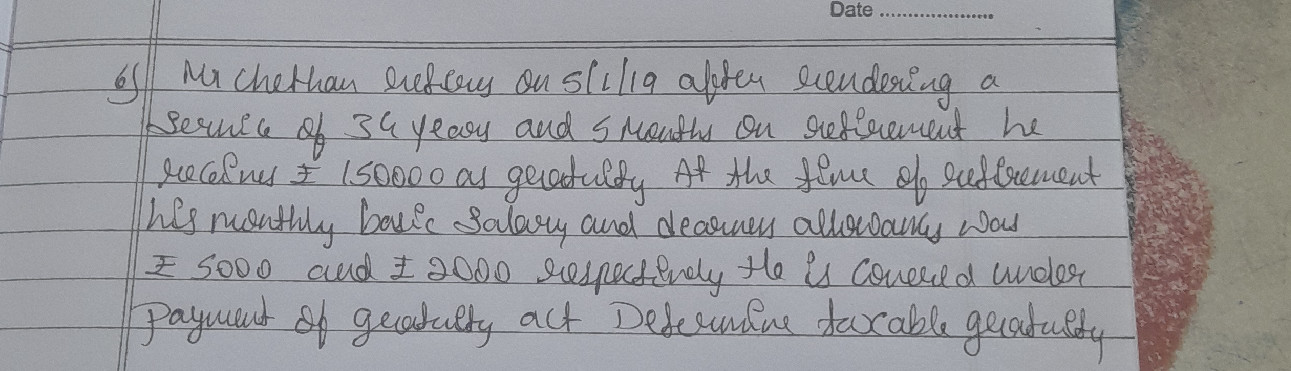 Mr Chethan refers on 5/1/19 after rendering | StudyX