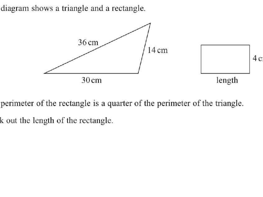 diagram shows a triangle and a rectangle. | StudyX