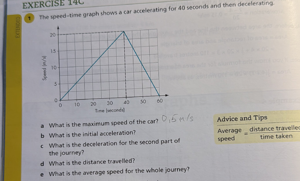 The speed-time graph shows a car | StudyX