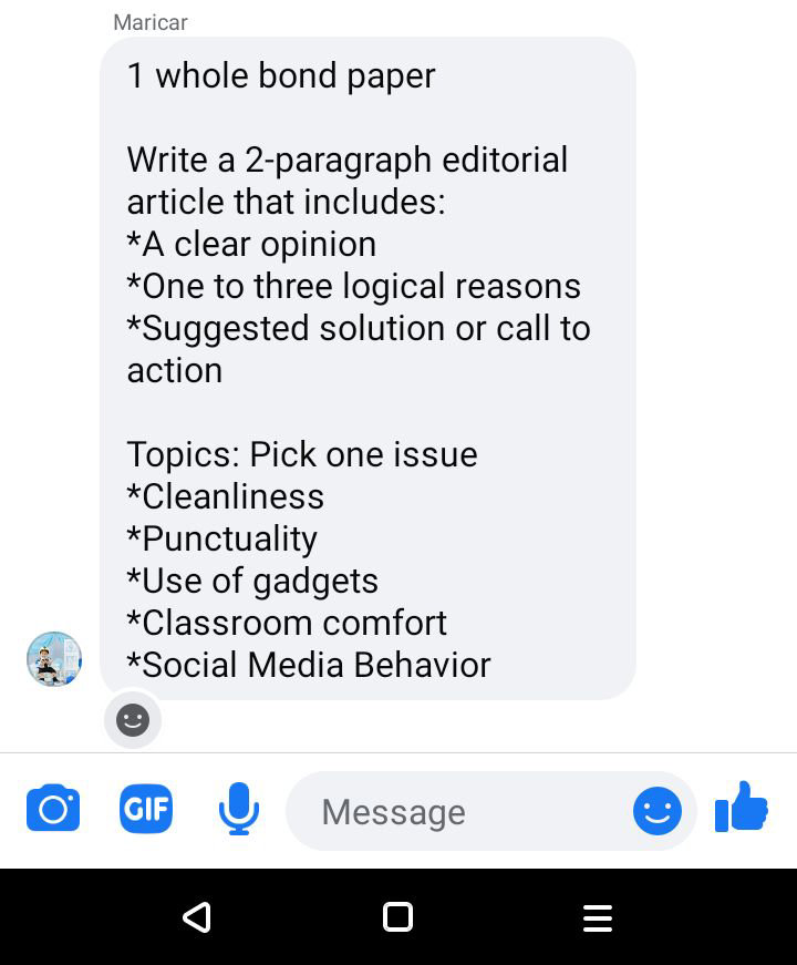 Requirement: 1 whole bond paper Write a | StudyX