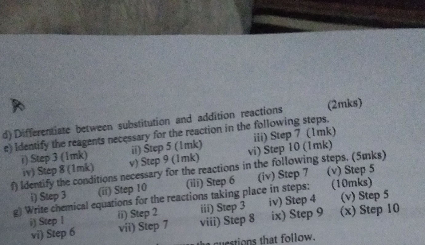 d) Differentiate between substitution and | StudyX