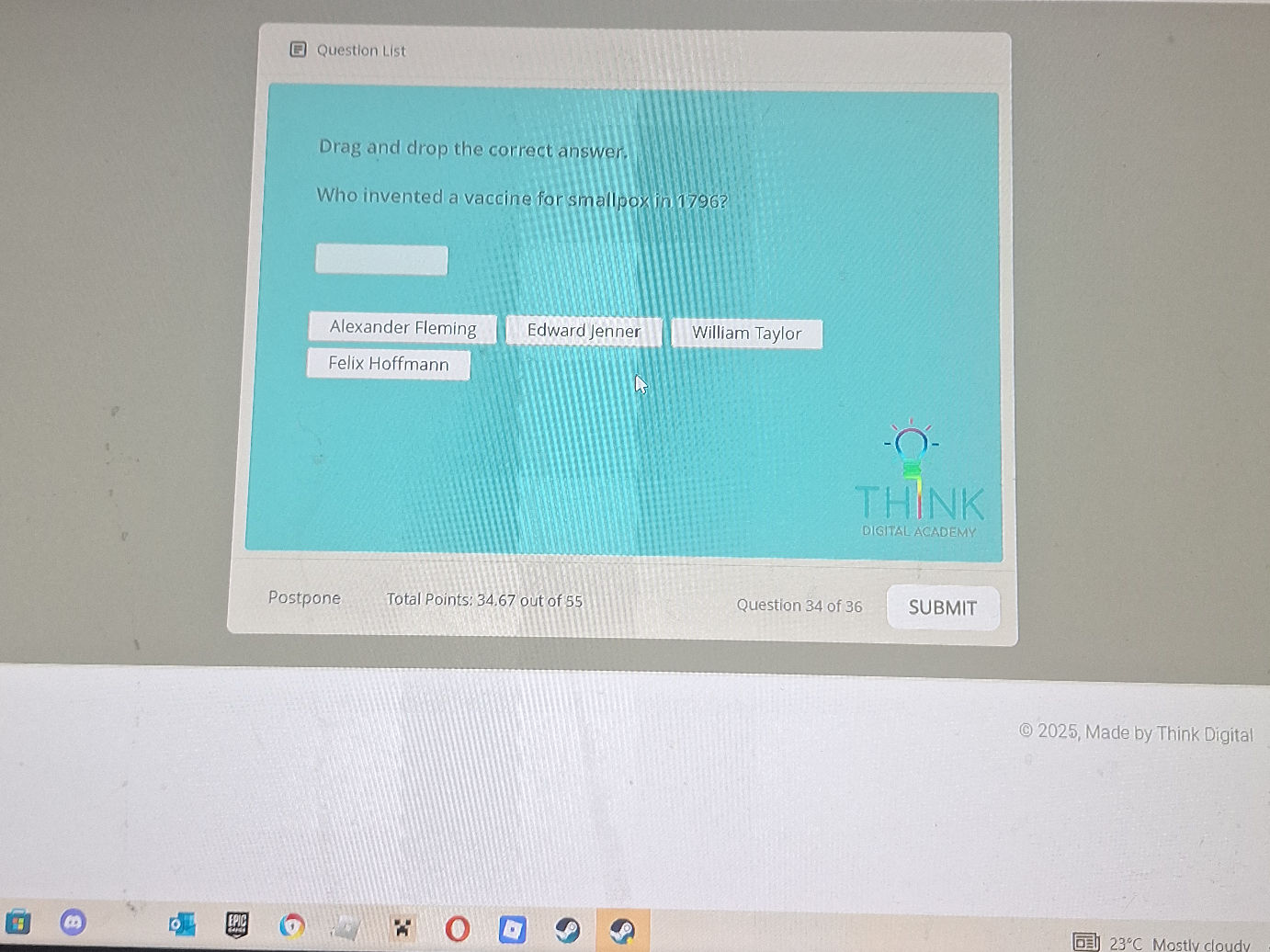 Drag and drop the correct answer. Who | StudyX