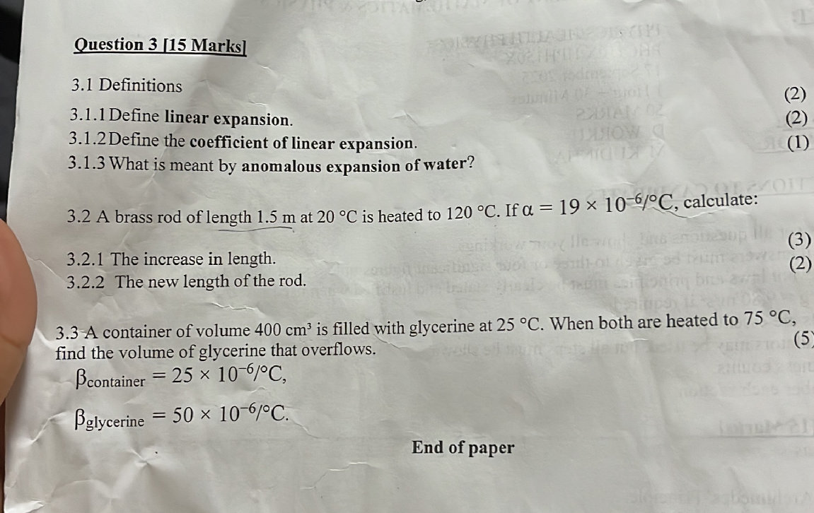 Question 3 [15 Marks] **3.1 Definitions** | StudyX