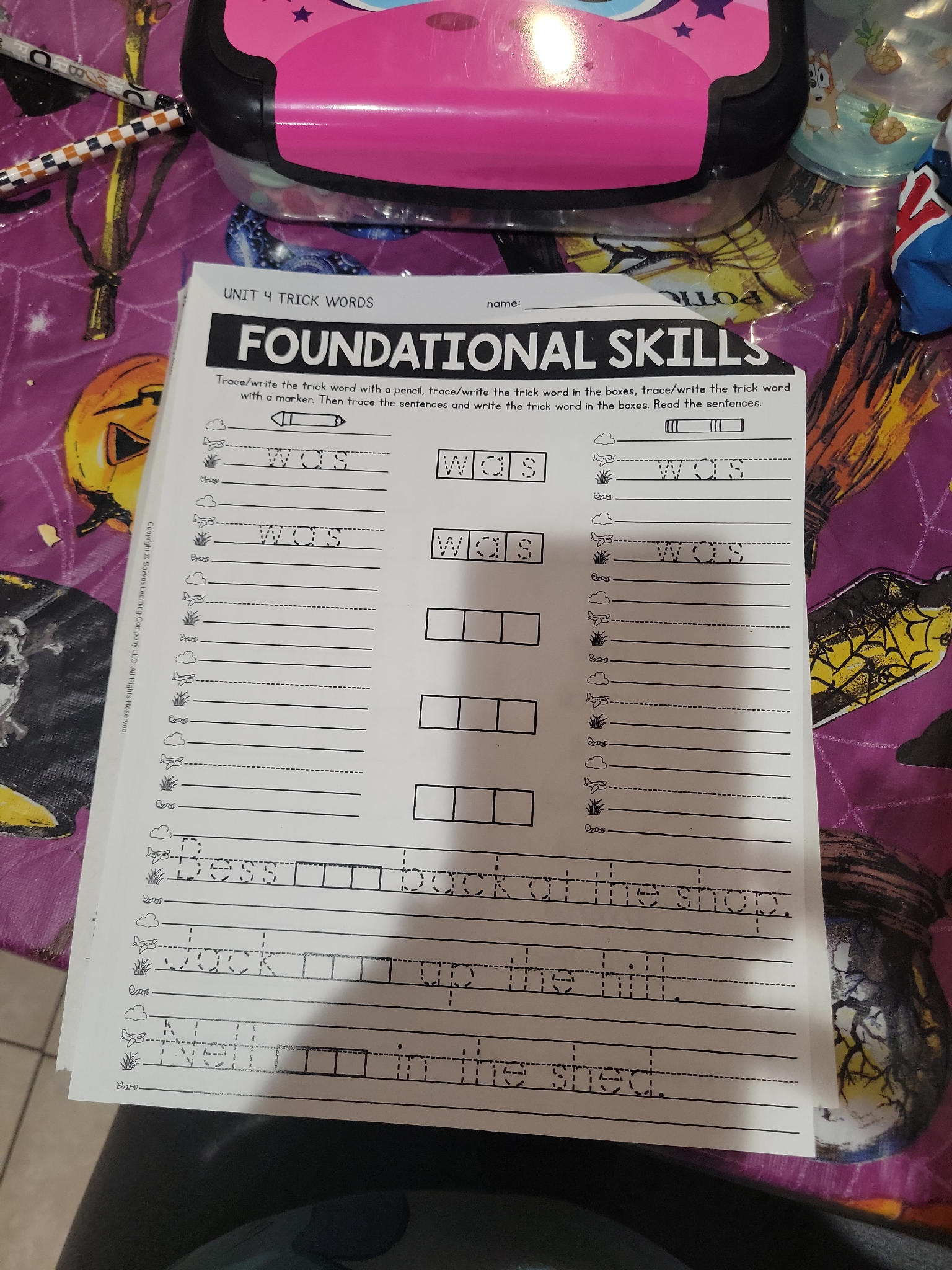 UNIT 4 TRICK WORDS name: FOUNDATIONAL | StudyX