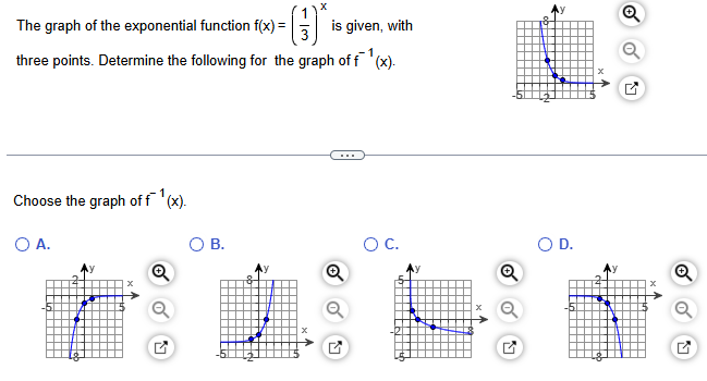 The graph of the exponential function $f(x) | StudyX