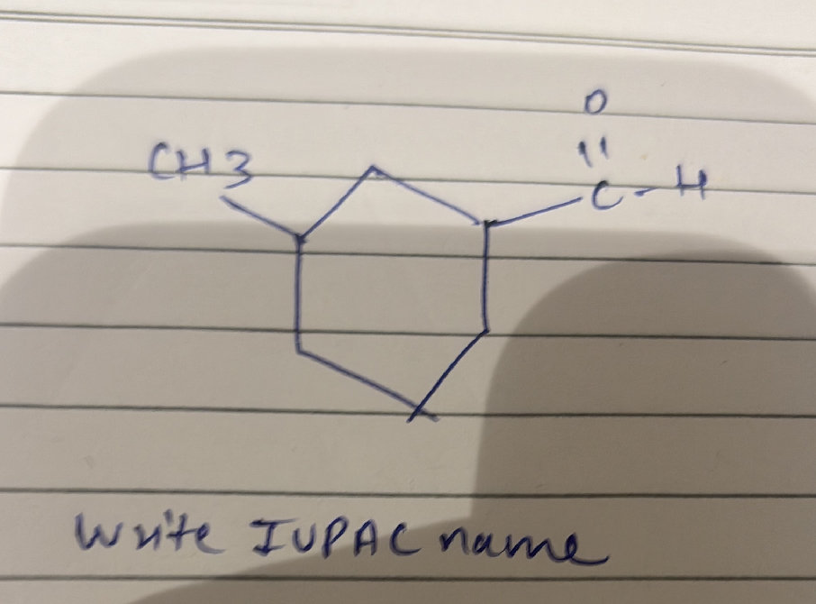 Write IUPAC name The image shows a | StudyX