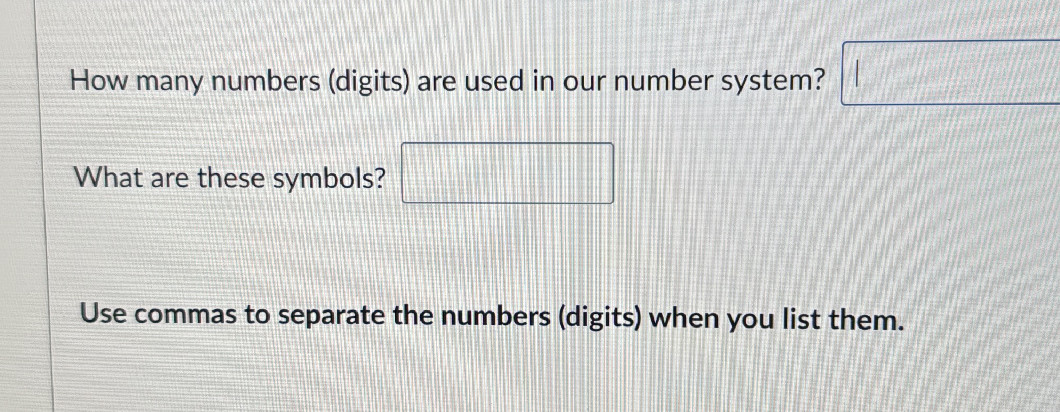 How many numbers (digits) are used in our | StudyX
