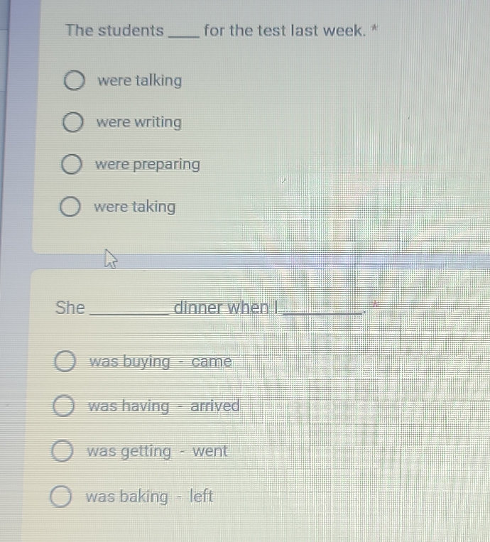 She 6 dinner when I 6 O was buying - came O | StudyX