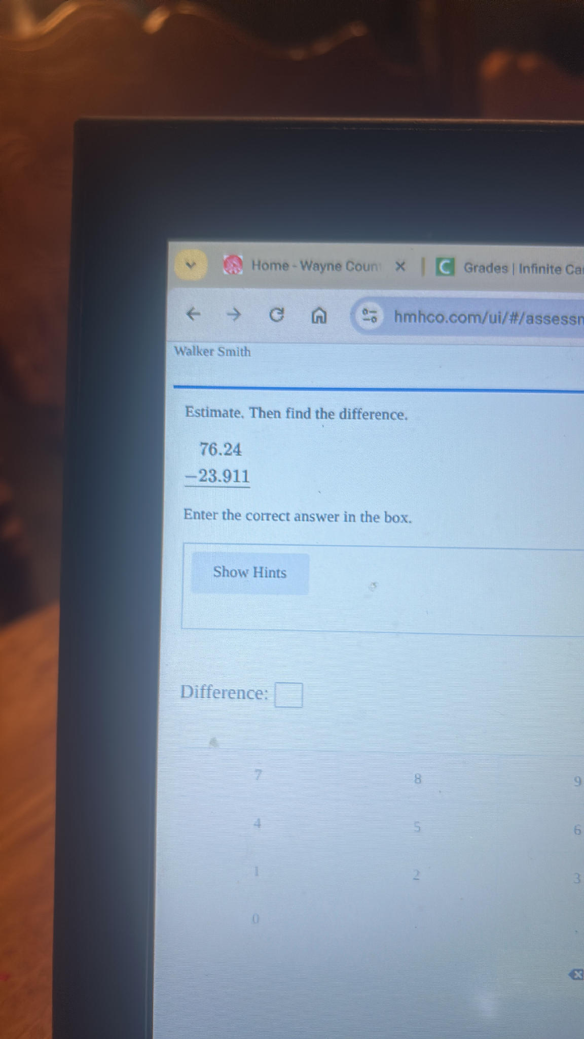 Estimate. Then find the difference. | StudyX