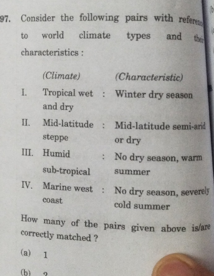 Consider the following pairs with reference | StudyX