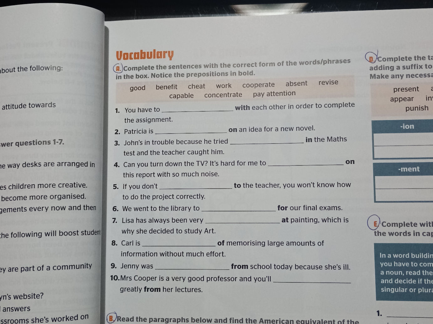 A. Complete the sentences with the correct | StudyX