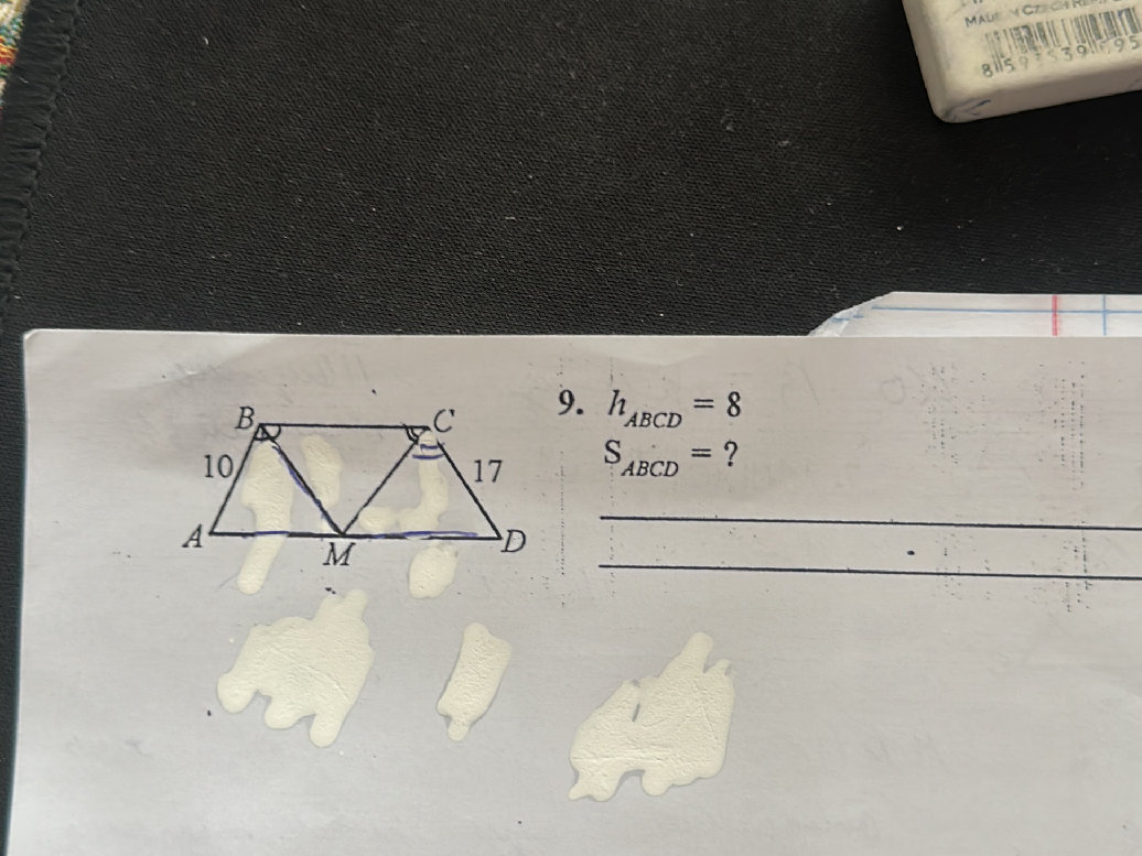 The figure shows a shape ABCD, where AMBC | StudyX