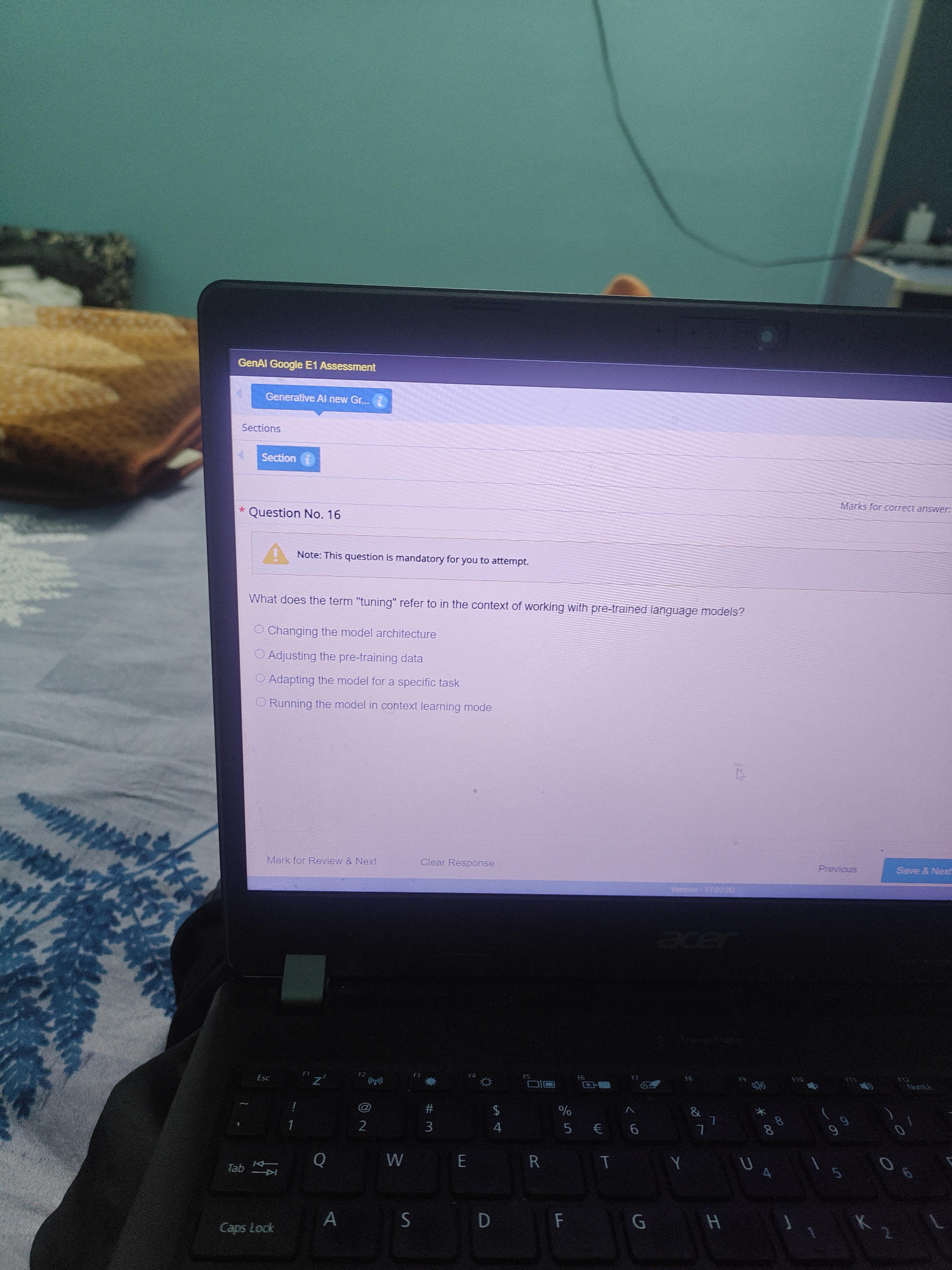 What does the term "tuning" refer to in the | StudyX