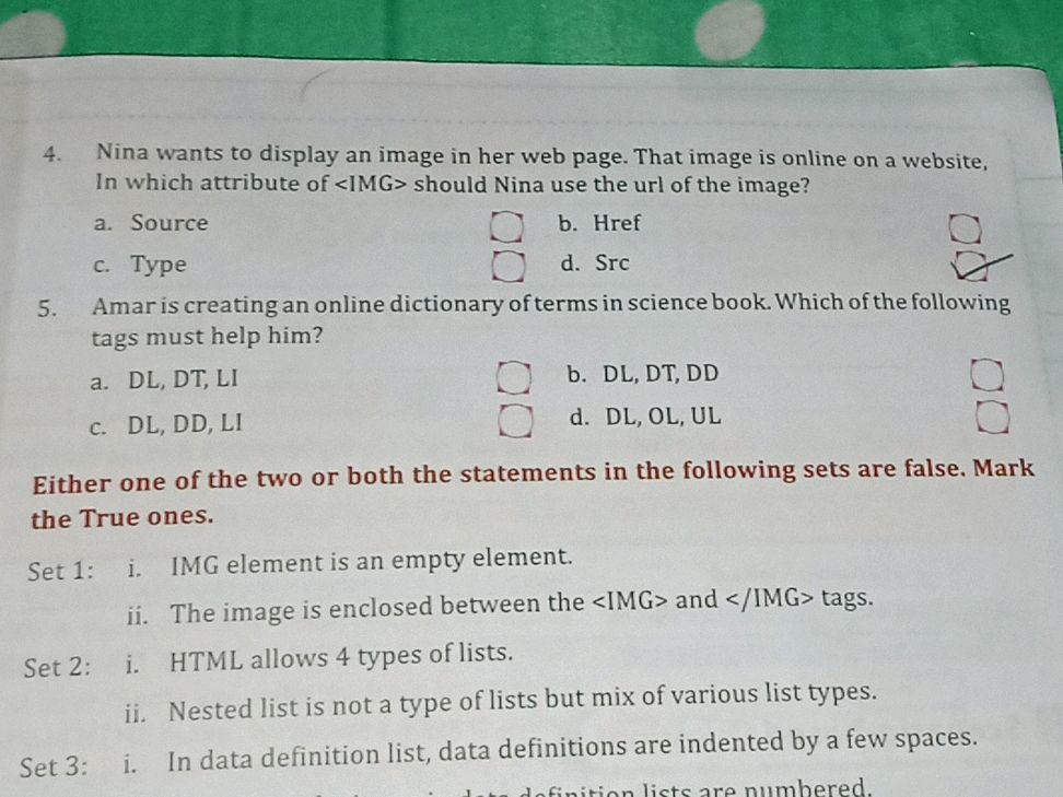 4. Nina wants to display an image in her web | StudyX