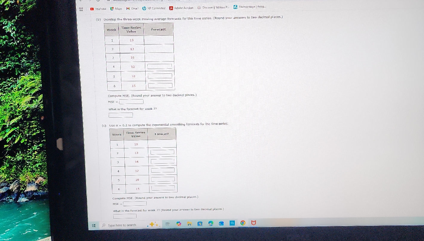 Consider the following time series data: | | StudyX