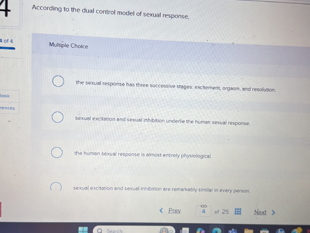 According to the dual control model of | StudyX
