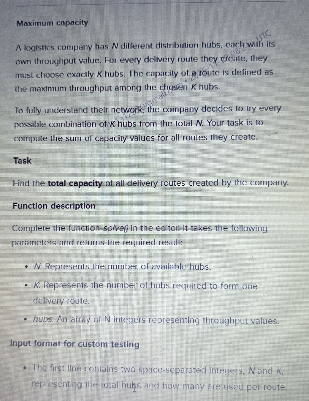Maximum capacity A logistics company has | StudyX