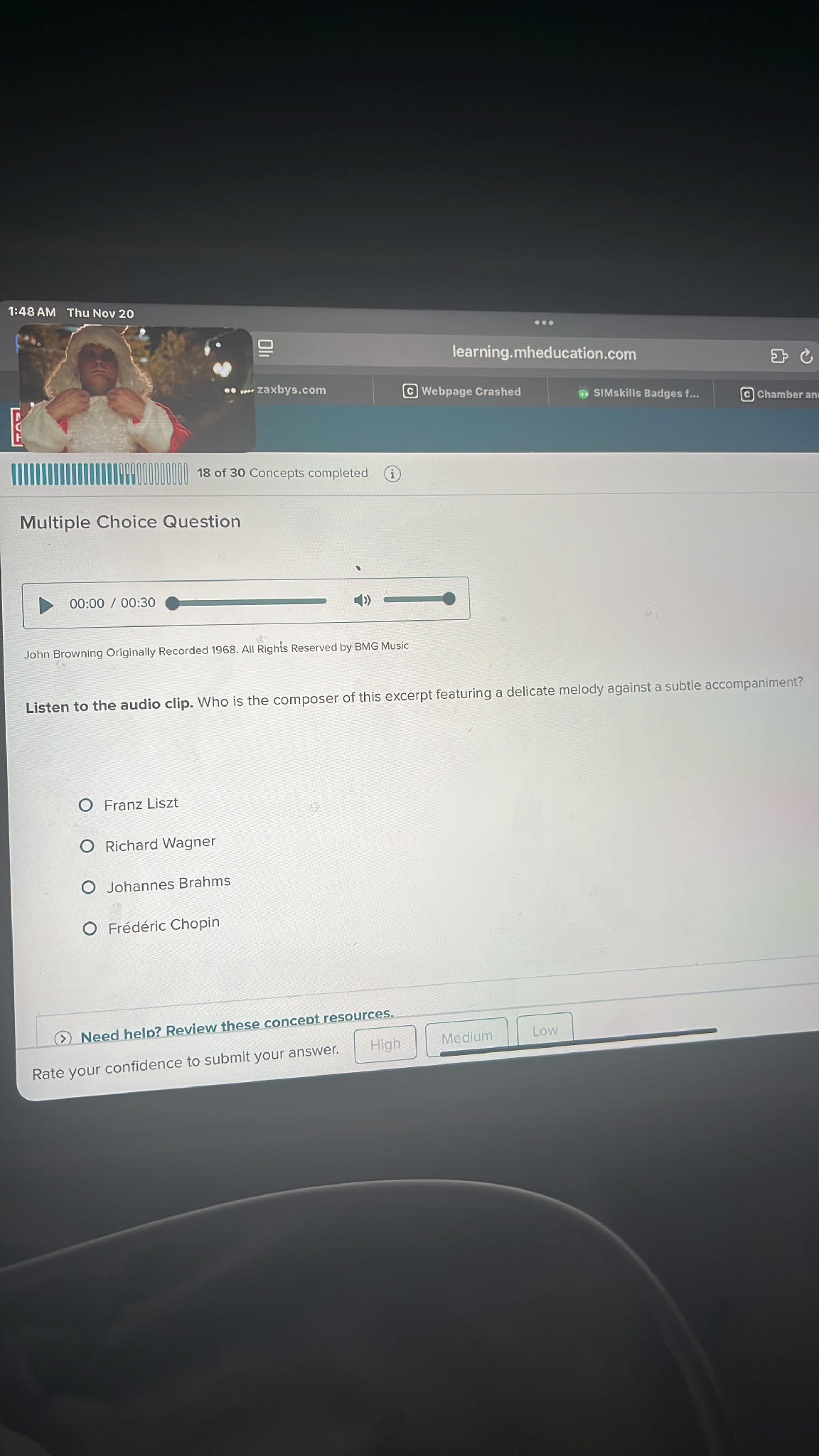 Multiple Choice Question Listen to the | StudyX