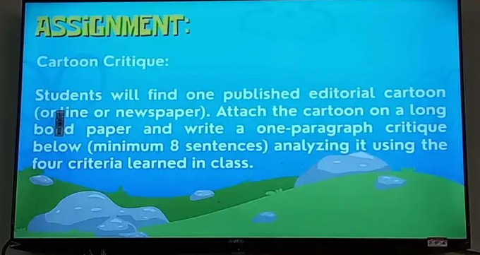 ASSIGNMENT: Cartoon Critique: Students | StudyX