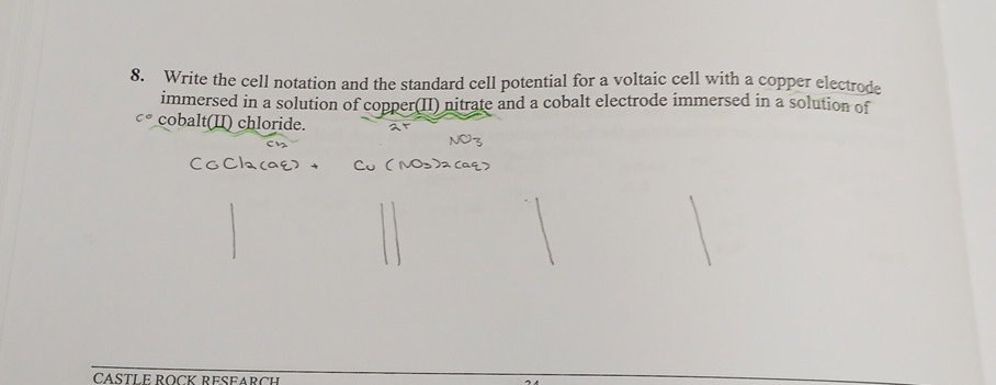 8. Write the cell notation and the standard | StudyX
