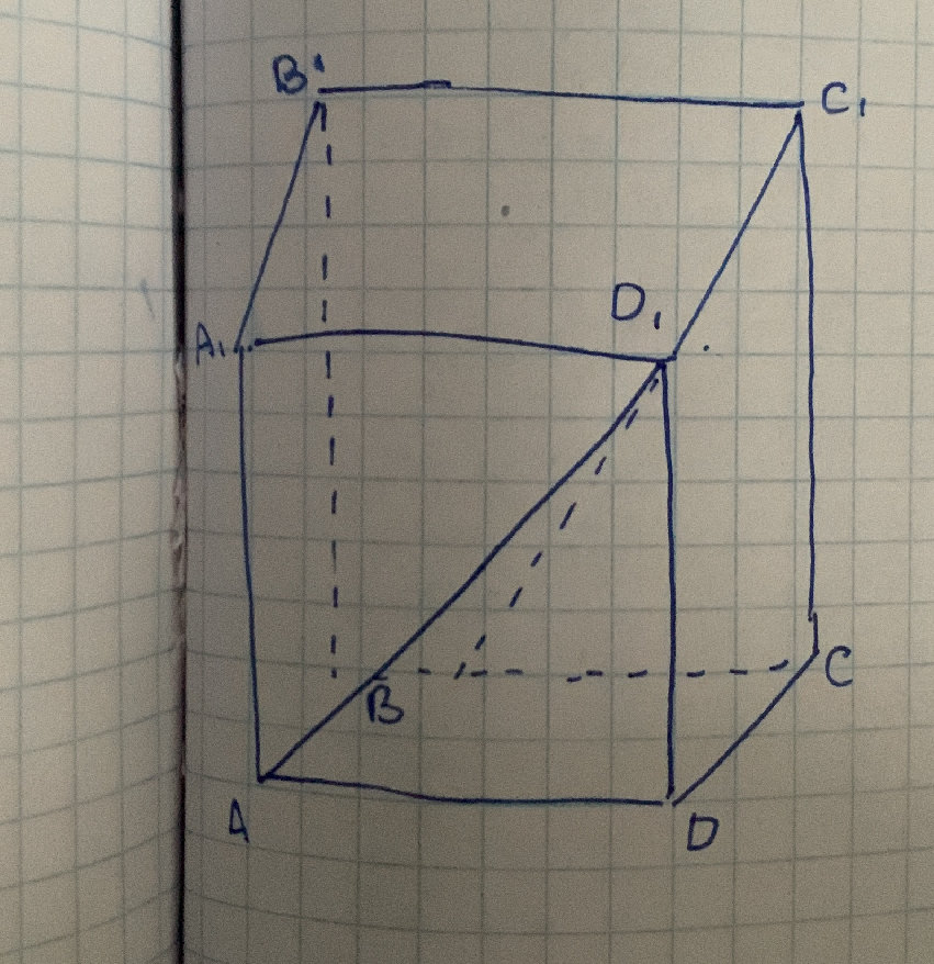 4 [Image of a parallelepiped/cube labeled | StudyX