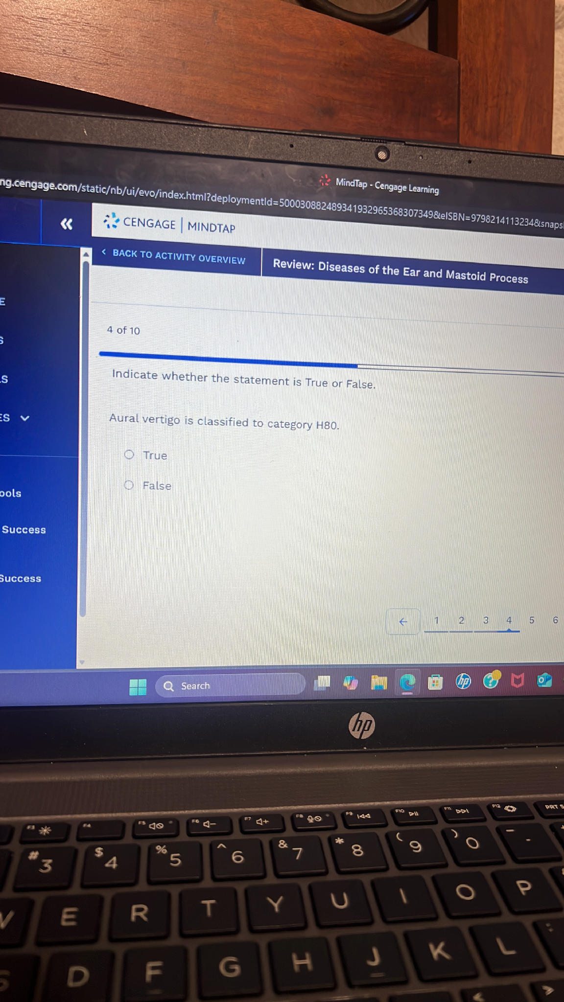 Indicate whether the statement is True or | StudyX