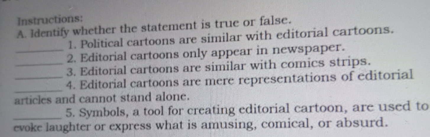 Instructions: A. Identify whether the | StudyX