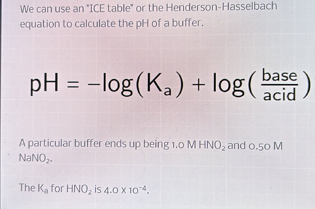 We can use an "ICE table" or the | StudyX