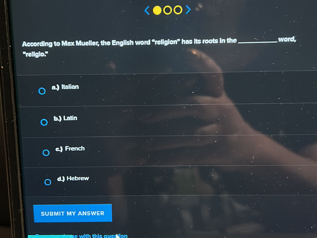 According to Max Mueller, the English word | StudyX