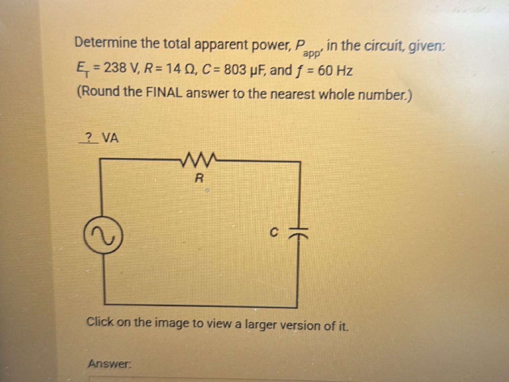 Determine the total apparent power,
