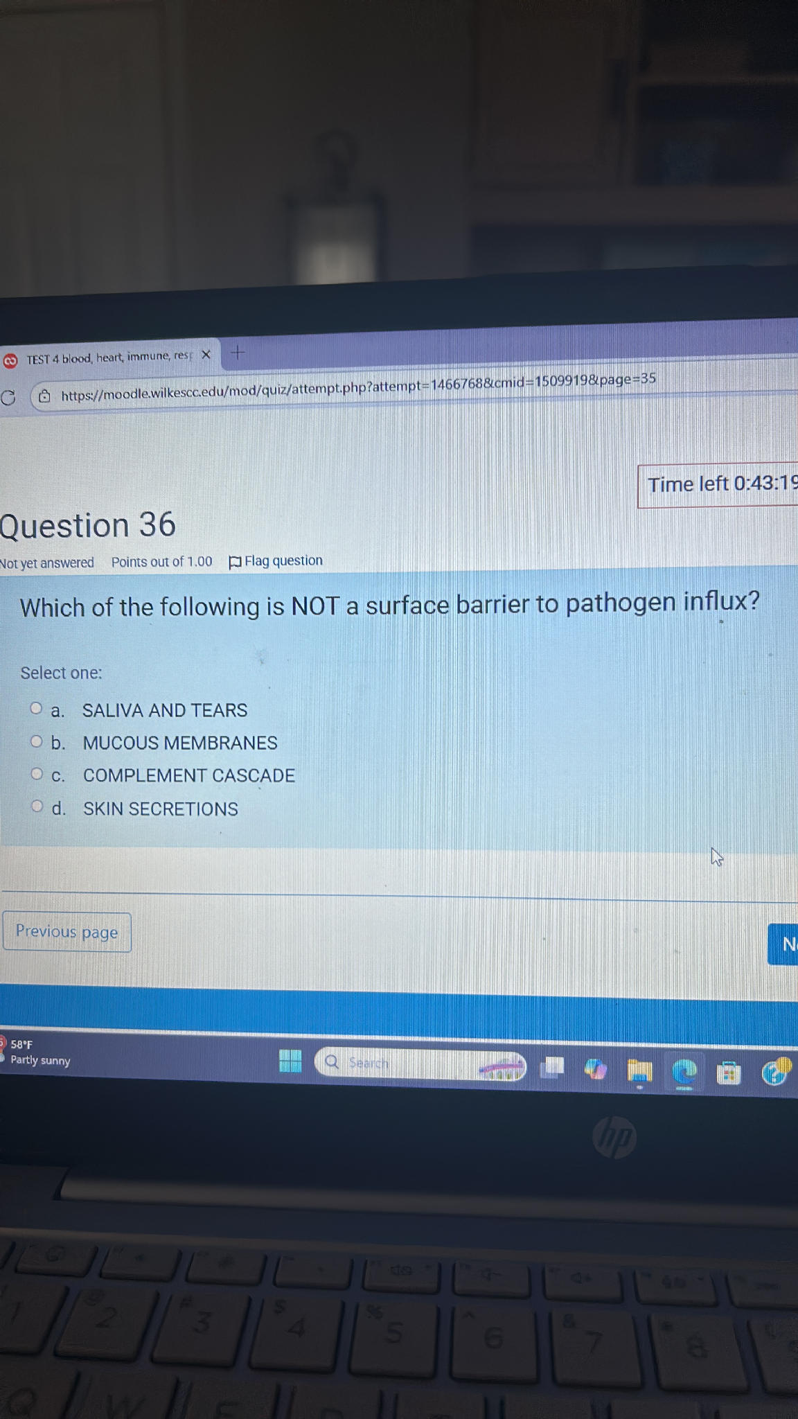 Which of the following is NOT a surface | StudyX