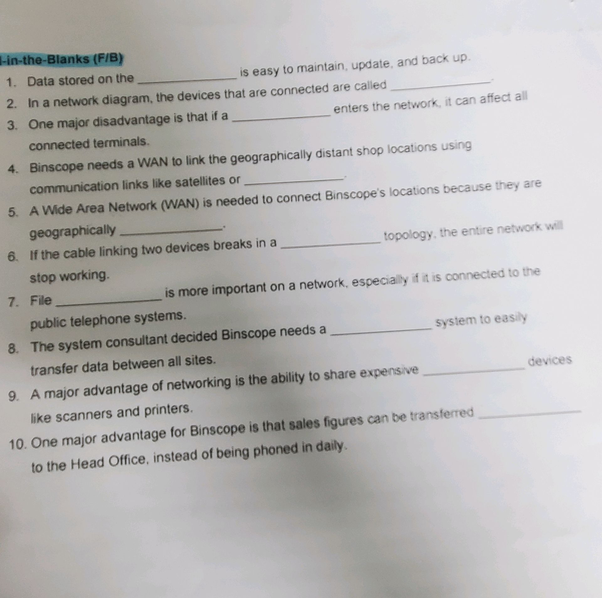 1. Data stored on the __________ is easy to | StudyX