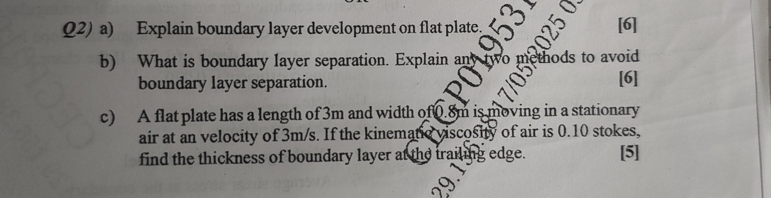 Q2) a) Explain boundary layer development on | StudyX