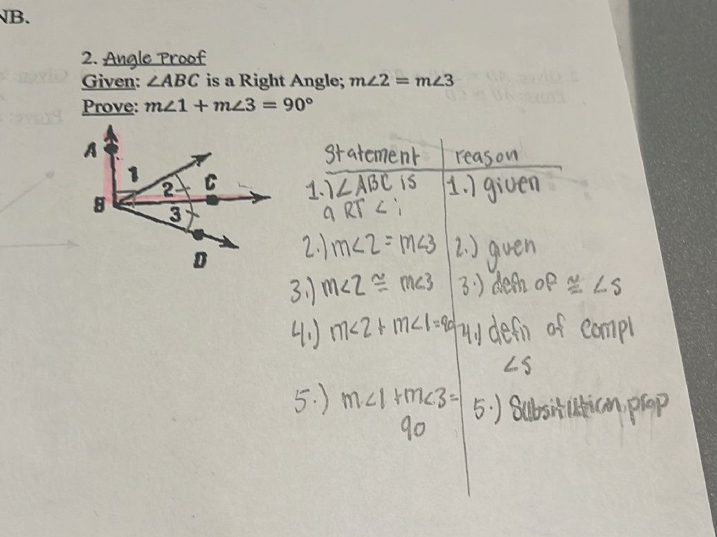 2. Angle Proof Given: $ ABC$ is a Right | StudyX