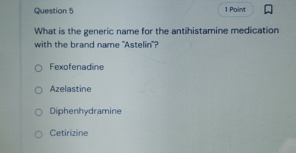 What is the generic name for the | StudyX