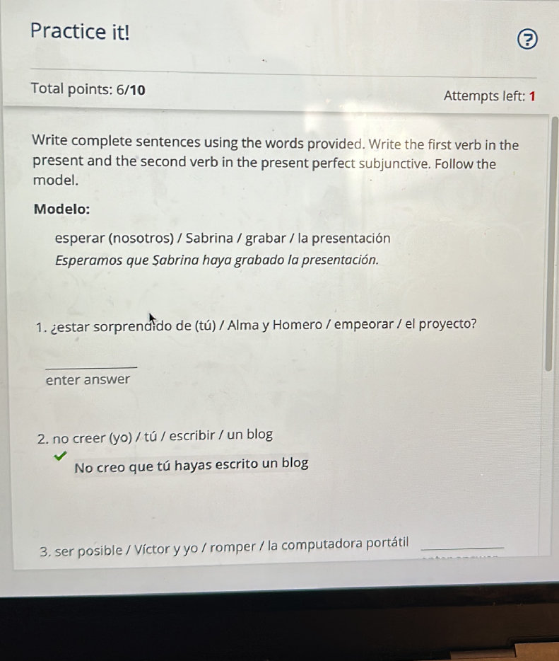 Write complete sentences using the words | StudyX