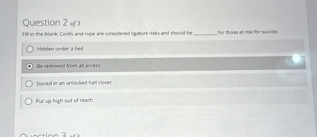 Question 2 of 3 Fill in the blank: Cords | StudyX