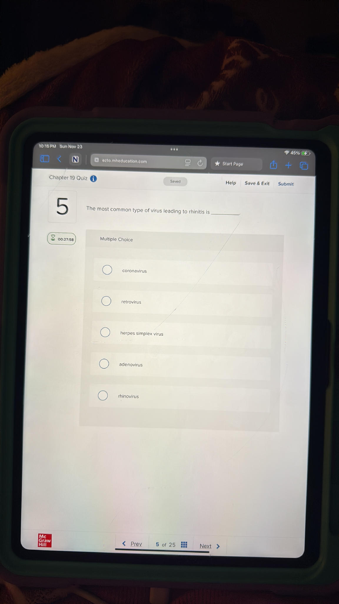 The most common type of virus leading to | StudyX