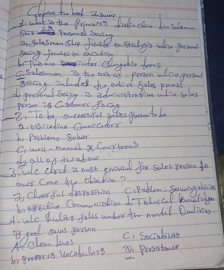 Choose the best answer 1. What is the | StudyX