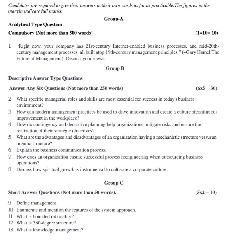 Group-A Analytical Type Question Compulsory | StudyX