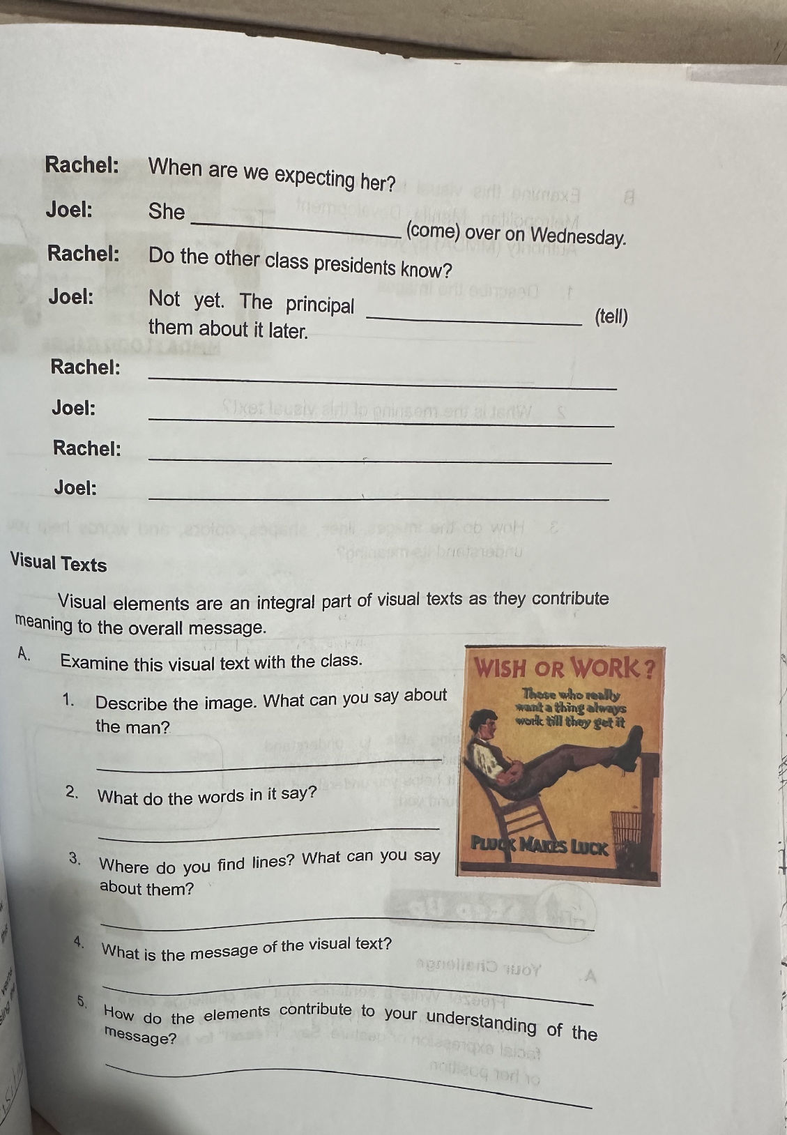 Visual Texts Visual elements are an integral | StudyX