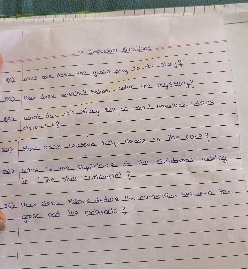 => Important Questions Q1) what role does | StudyX