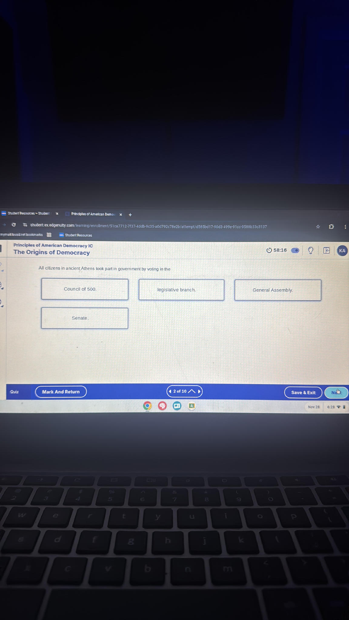 Principles of American Democracy IC The | StudyX