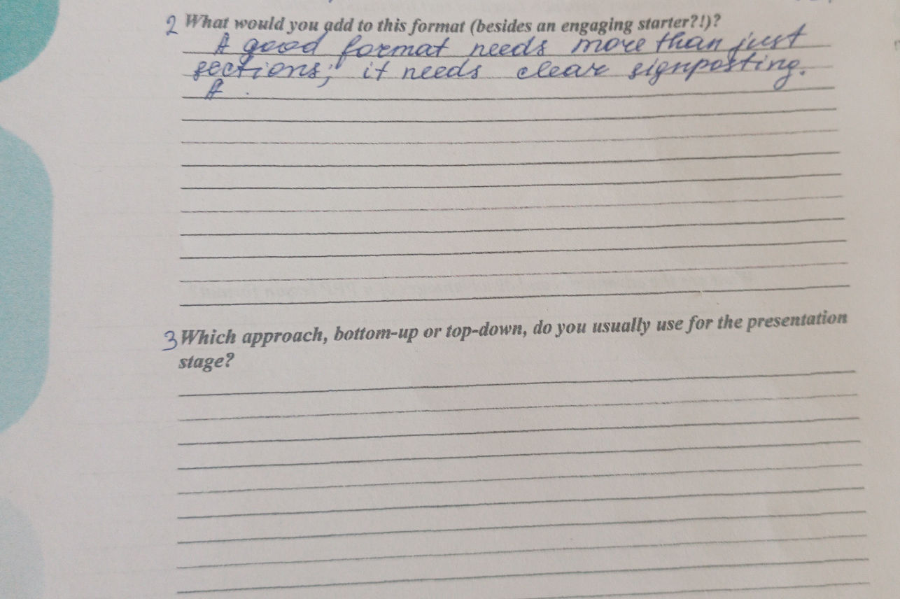 2 What would you add to this format (besides | StudyX