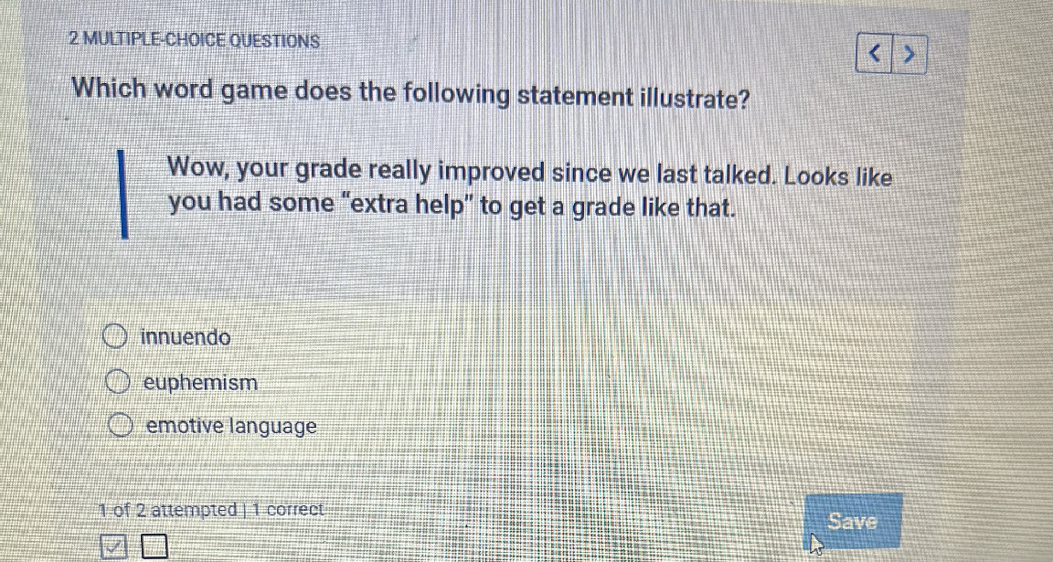 Which word game does the following statement | StudyX